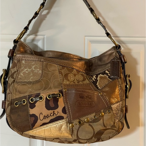 Coach | Bags | Euc Vintage Coach Zoe Patchwork Shoulder Hobo Bag In ...